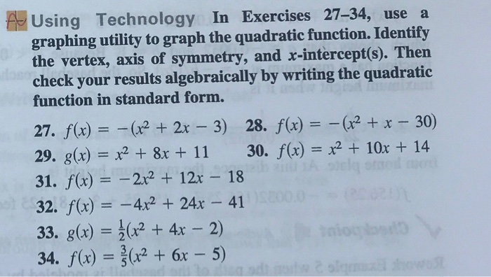 Solved Using Technology In Exercises 27-34, use a graphing | Chegg.com