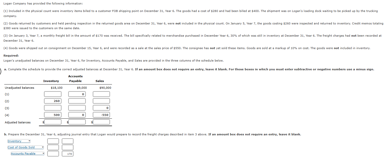 Solved Logan Company has provided the following information: | Chegg.com