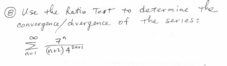 Solved @ Use the Ratio Test to determine the Convergence/ | Chegg.com