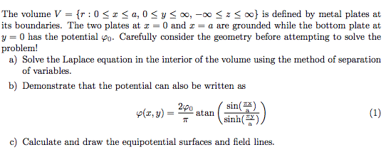 Solved The volume V = {r:0 | Chegg.com