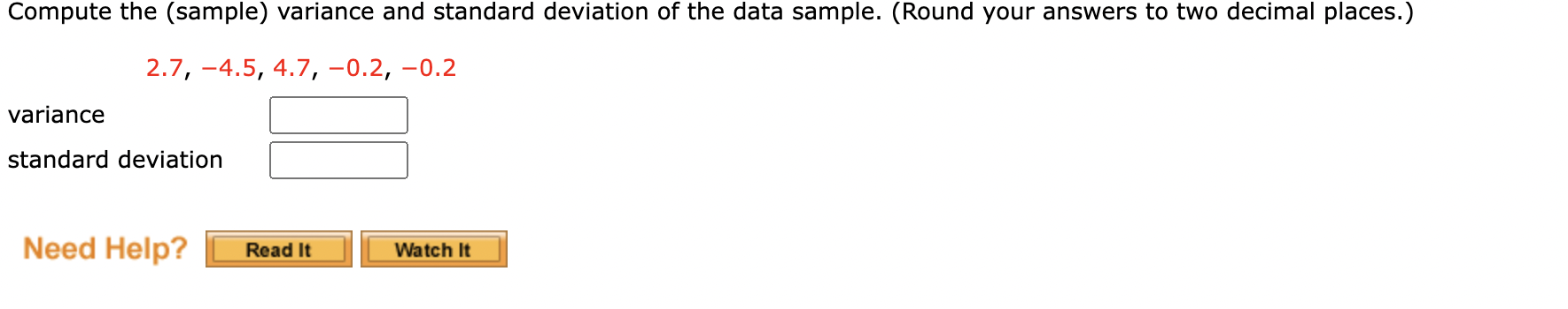 Solved Compute the (sample) ﻿variance and standard deviation | Chegg.com