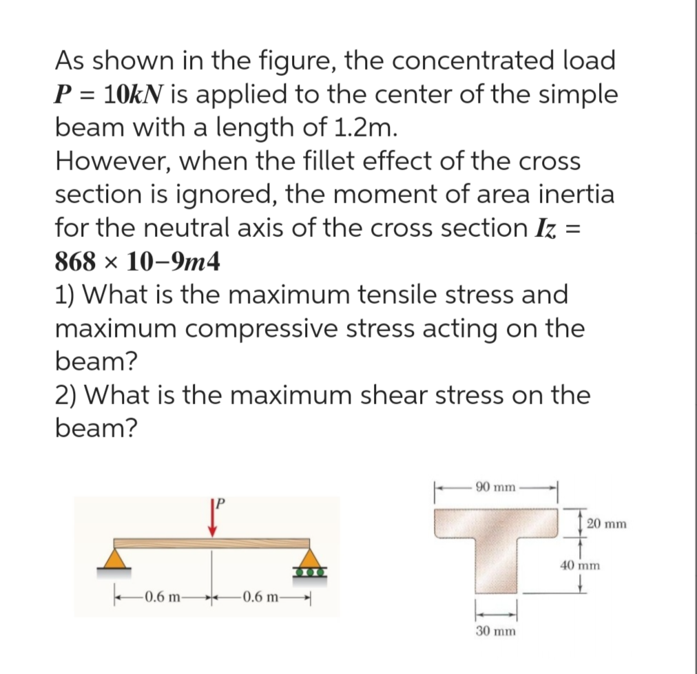 [Solved]: As shown in the figure, the concentrated load P=1