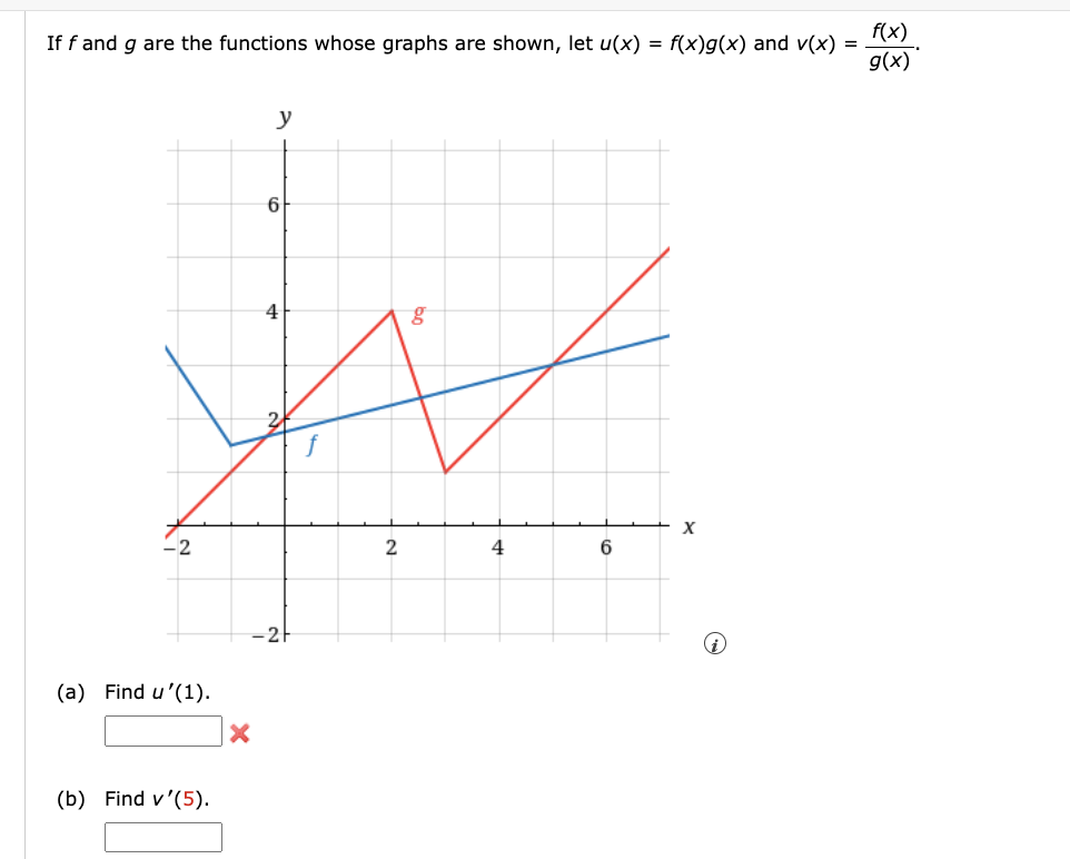 Solved If f and g are the functions whose graphs are shown, | Chegg.com