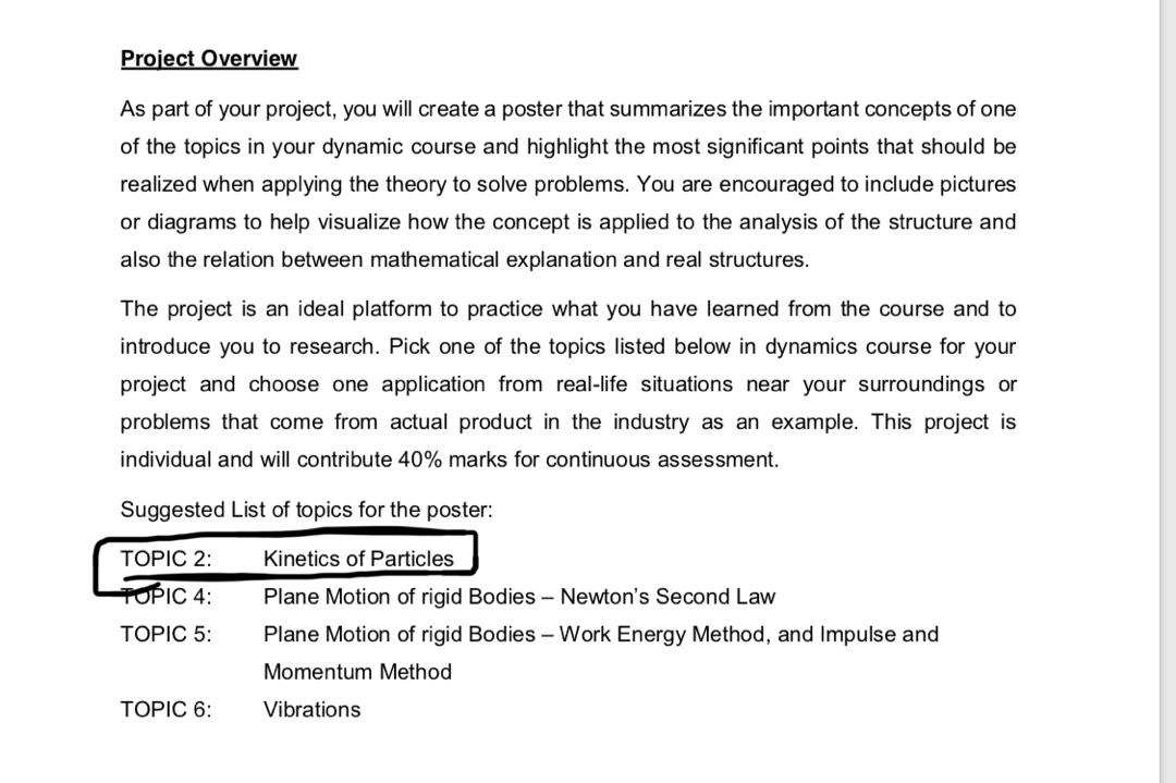 Solved Project Overview As part of your project, you will | Chegg.com