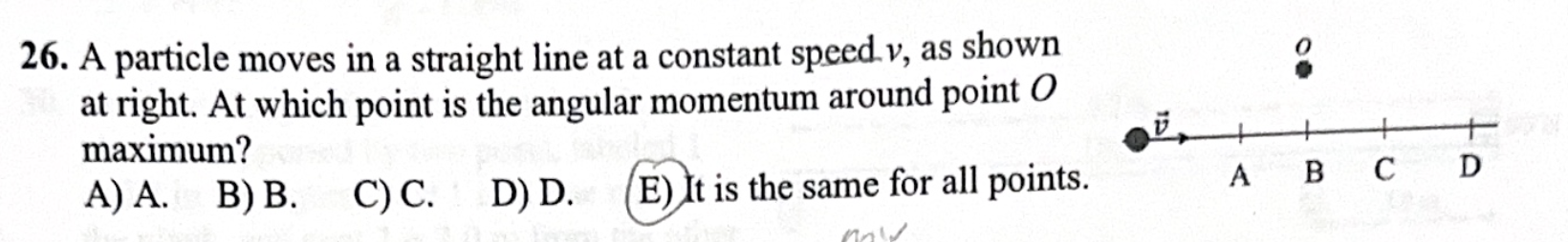 Solved 26. A particle moves in a straight line at a constant | Chegg.com