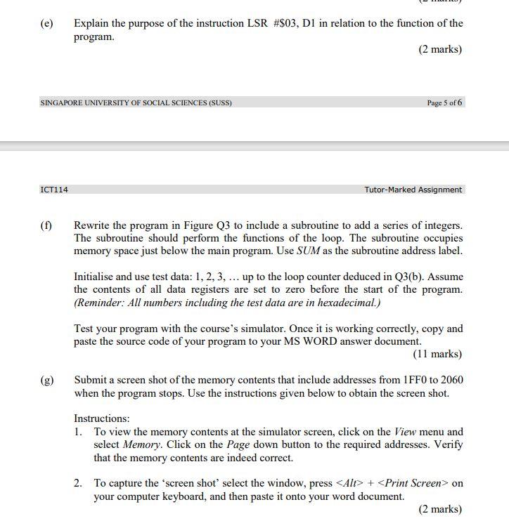 This question is based on the EASY68K simulated | Chegg.com