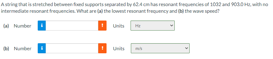 Solved A string that is stretched between fixed supports | Chegg.com