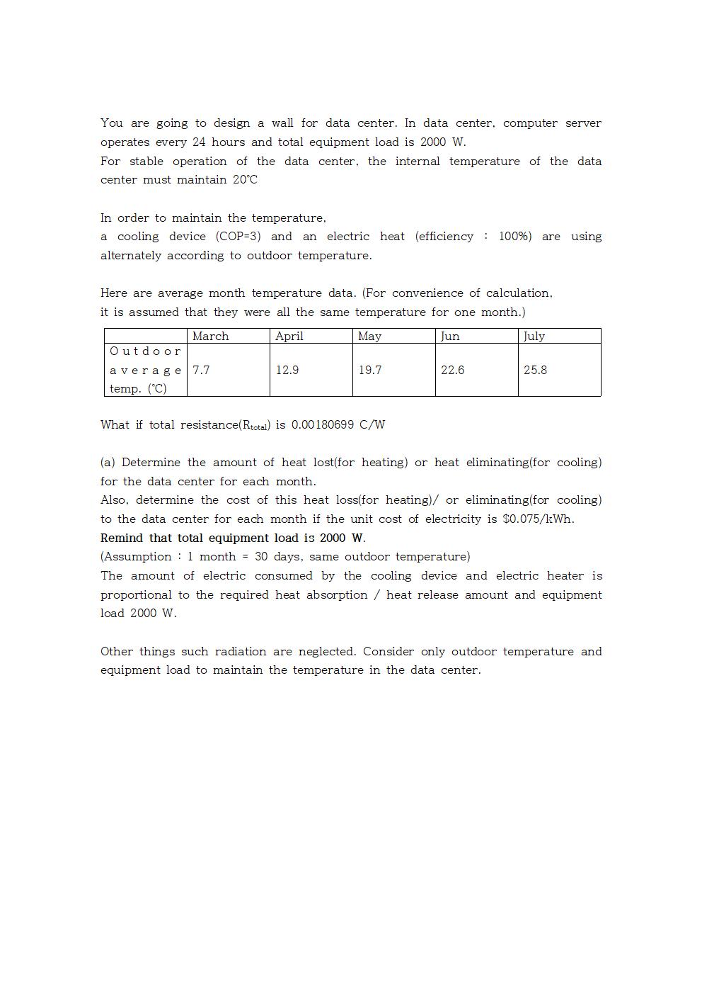 Solved You are going to design a wall for data center. In | Chegg.com