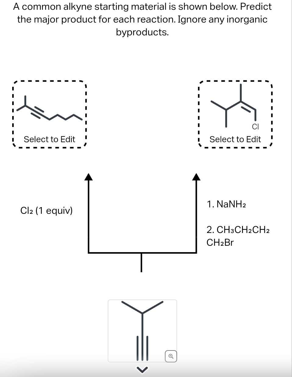 Solved A common alkyne starting material is shown below. | Chegg.com