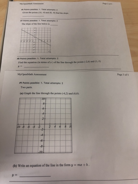 Solved MyOpenMath Assessment Page 2 oft 5 #6 Points | Chegg.com
