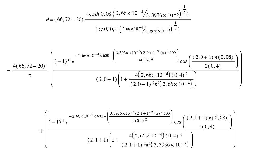 θ=(66,72−20)(cosh0,4(2,66×10−4/3,3936×10−5)21)(cosh0, | Chegg.com