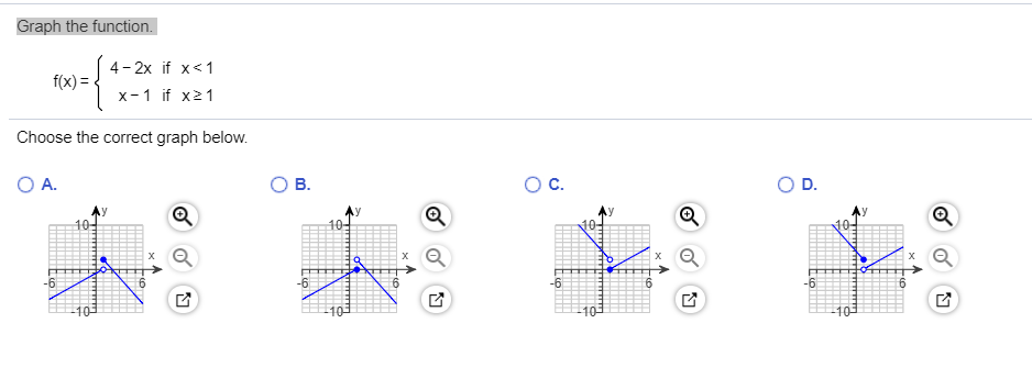 Solved Graph the function. 4-2x if x