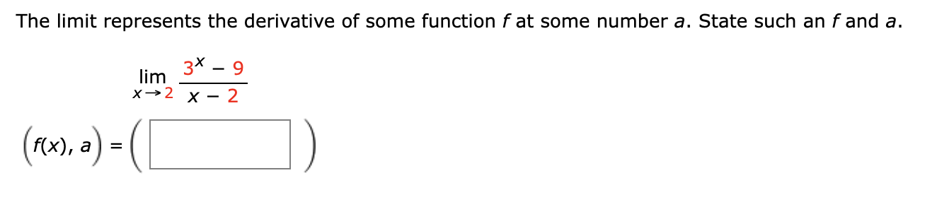 Solved The limit represents the derivative of some function | Chegg.com