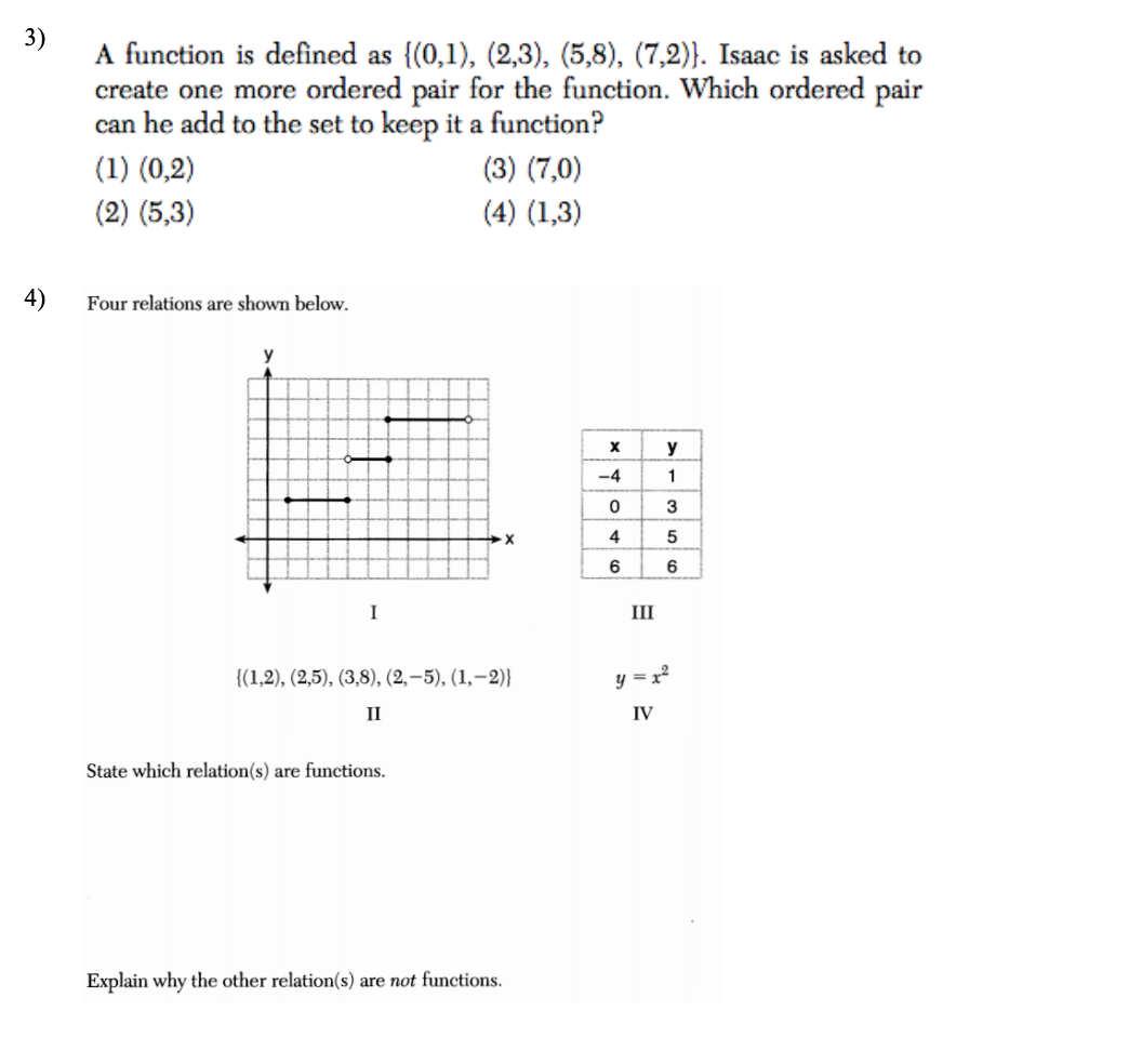 Solved 3) A function is defined as {(0,1), (2,3), (5,8), | Chegg.com