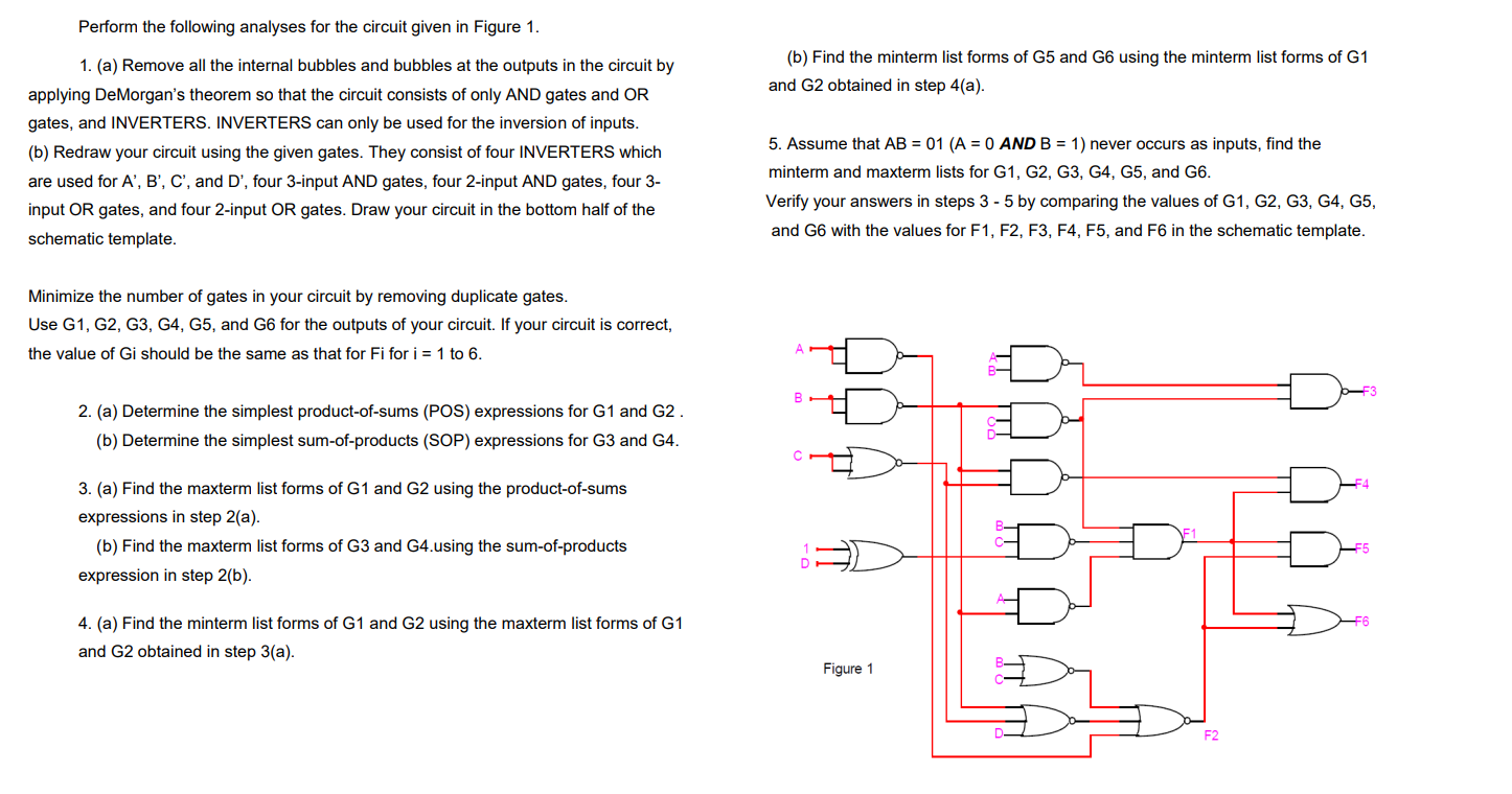 Solved Perform the following analyses for the circuit given | Chegg.com