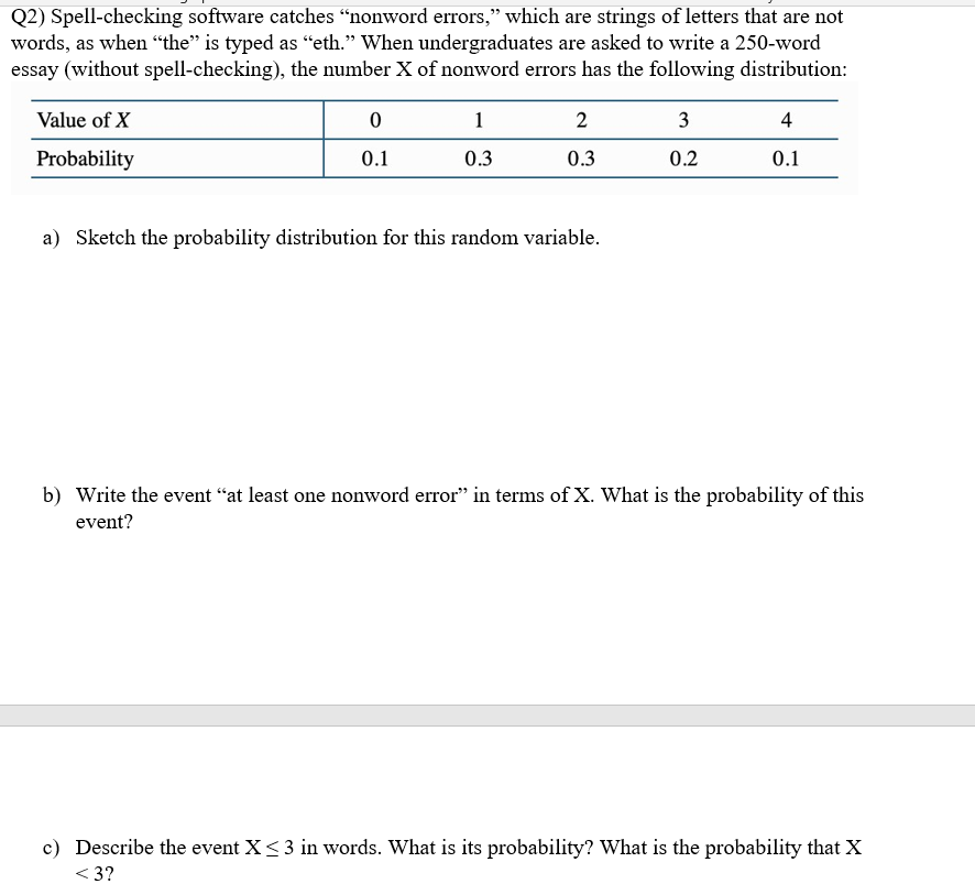 Solved 22) Spell-checking software catches "nonword errors," | Chegg.com