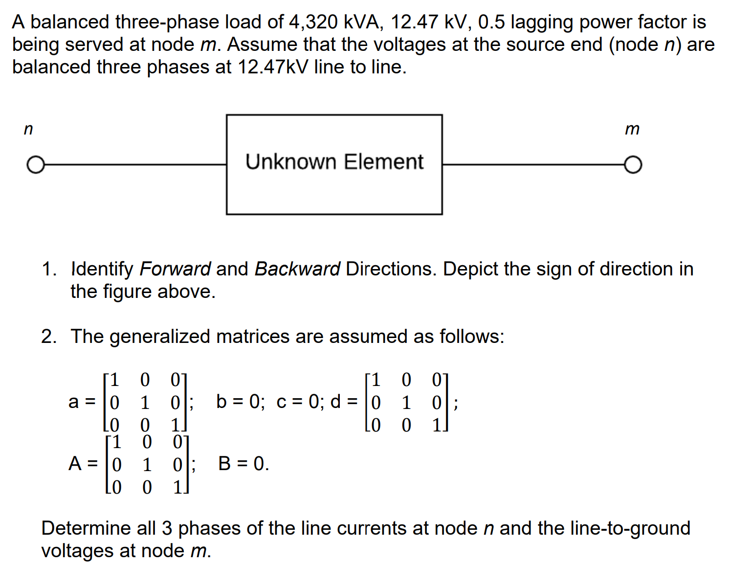 Solved A balanced three-phase load of 4,320kVA,12.47kV,0.5 | Chegg.com
