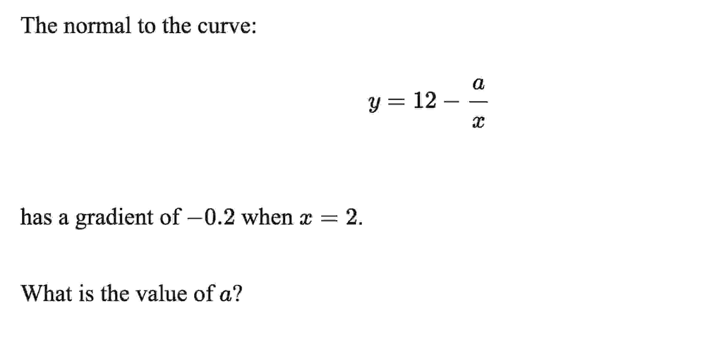 Solved The normal to the curve: The graph y=6x-x2 ﻿has a | Chegg.com