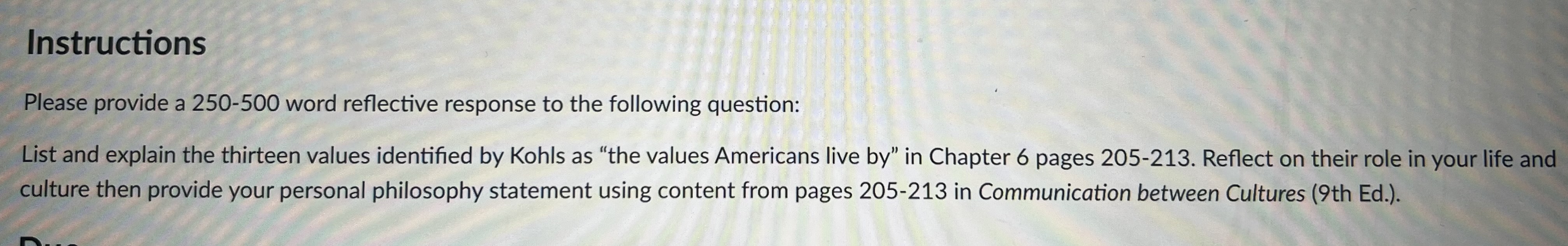 Please provide a 250-500 word reflective response to | Chegg.com