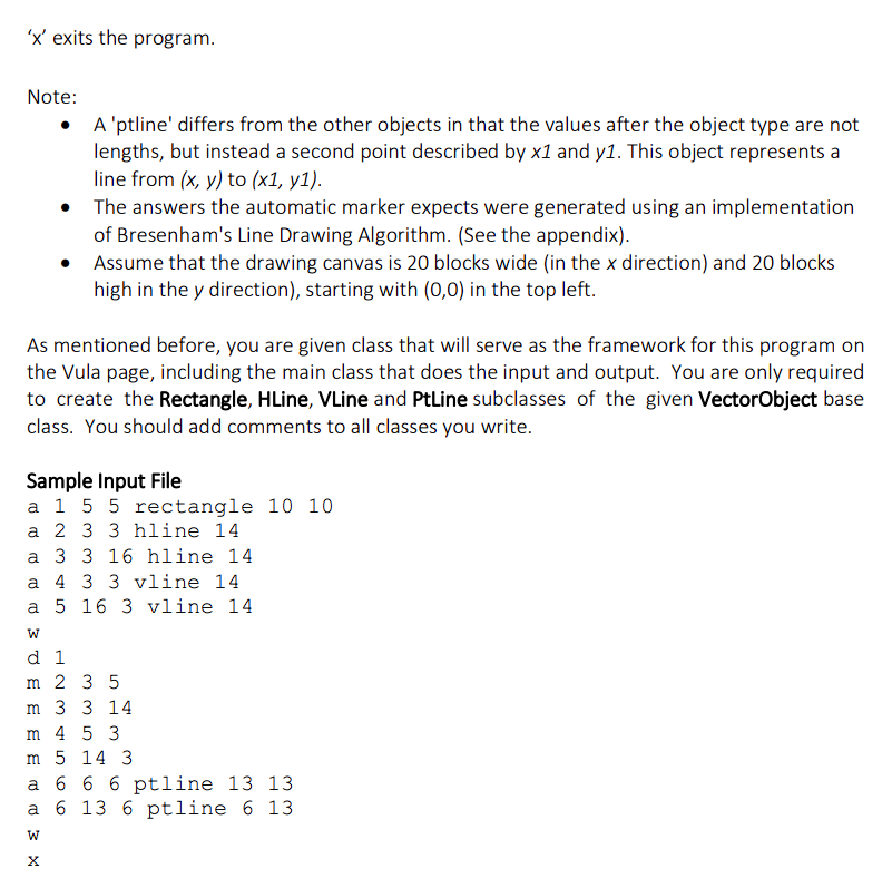 Solved Write a program to manage a set of graphical objects | Chegg.com