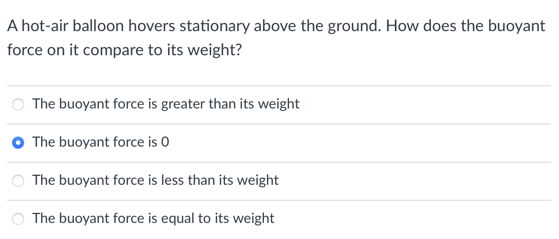 Solved A hot-air balloon hovers stationary above the ground. | Chegg.com