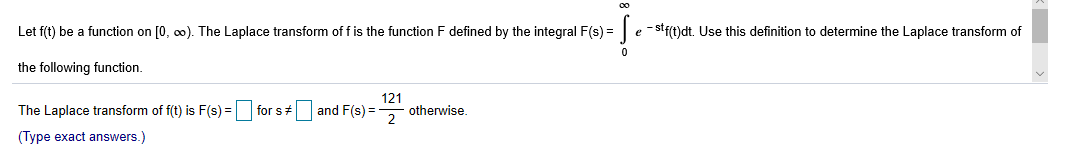 Solved Let f(t) be a function on [0, 0). The Laplace | Chegg.com
