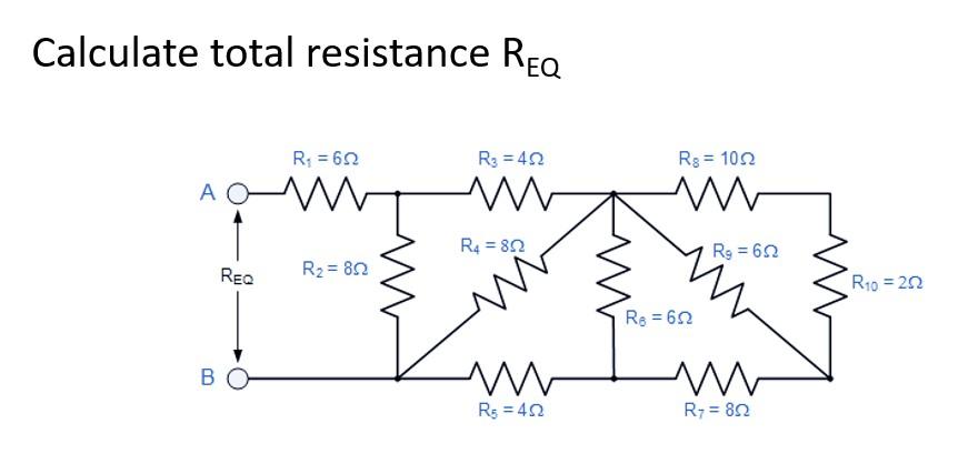 Solved Calculate total resistance REQ | Chegg.com