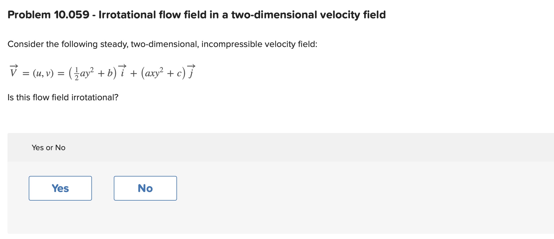Solved Problem 10.059 - Irrotational flow field in a | Chegg.com