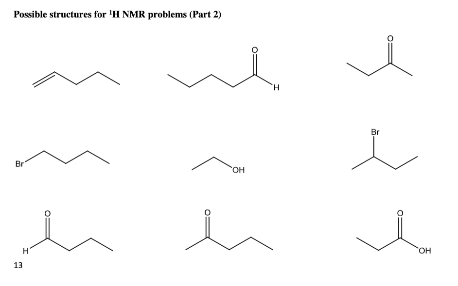Solved 'H NMR Problem 3 (Select the correct structure and | Chegg.com
