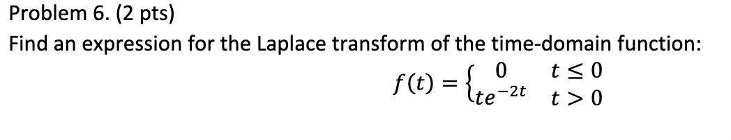 Solved Find an expression for the Laplace transform of the | Chegg.com