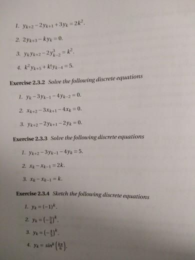 1. Yx12-2yx+1+3y2 = 21. 2. 2x13 - kyx=0. 3. | Chegg.com