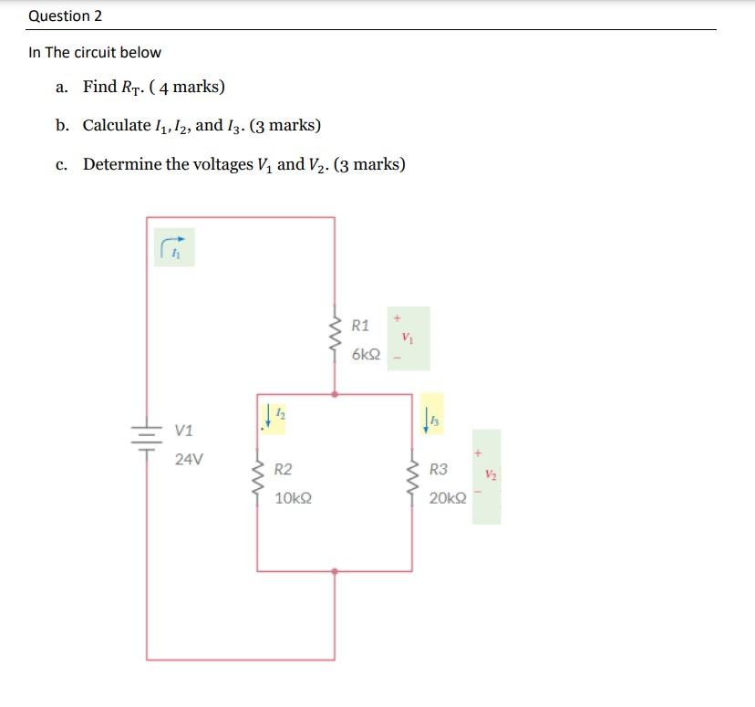 Solved In The circuit below a. Find RT. ( 4 marks) b. | Chegg.com