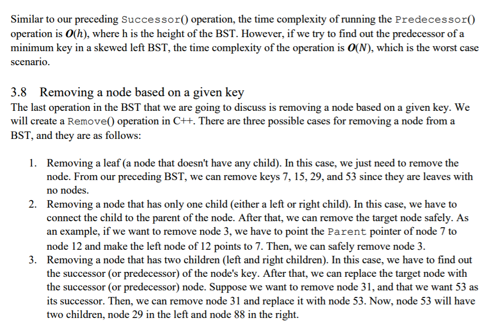 Solved 3.1 Create a BST in C++ Create the files BSTNode.h | Chegg.com