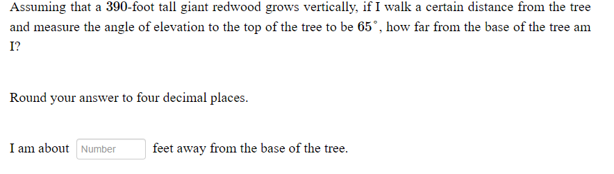 Solved Assuming that a 390 -foot tall giant redwood grows | Chegg.com