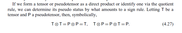 Solved If we form a tensor or pseudotensor as a direct | Chegg.com