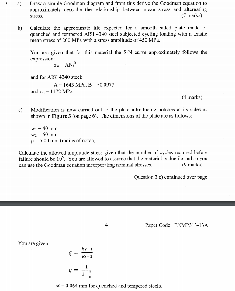3. a) Draw a simple Goodman diagram and from this | Chegg.com