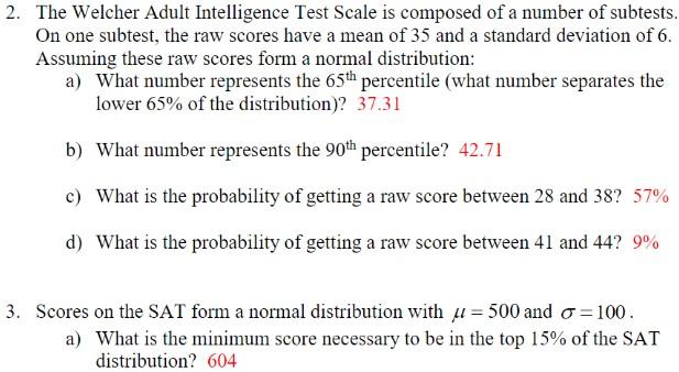 Solved 2. The Welcher Adult Intelligence Test Scale is | Chegg.com