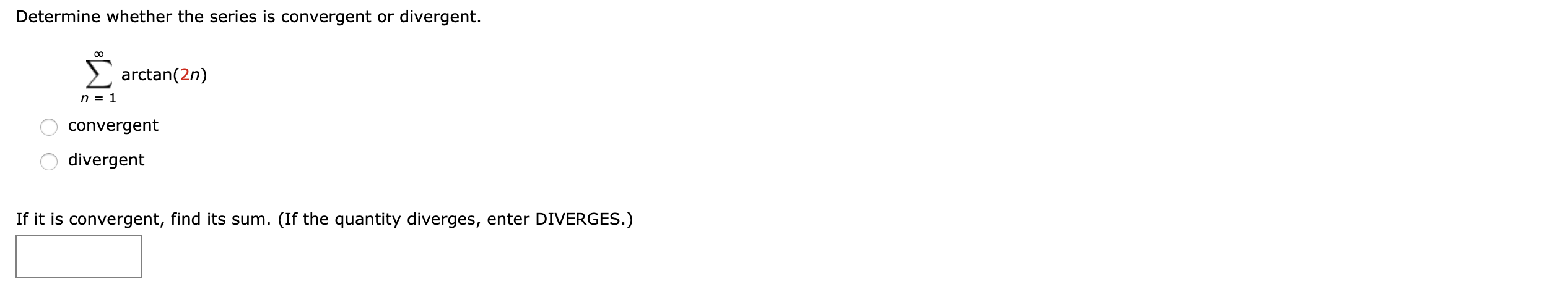 Solved Determine whether the series is convergent or | Chegg.com