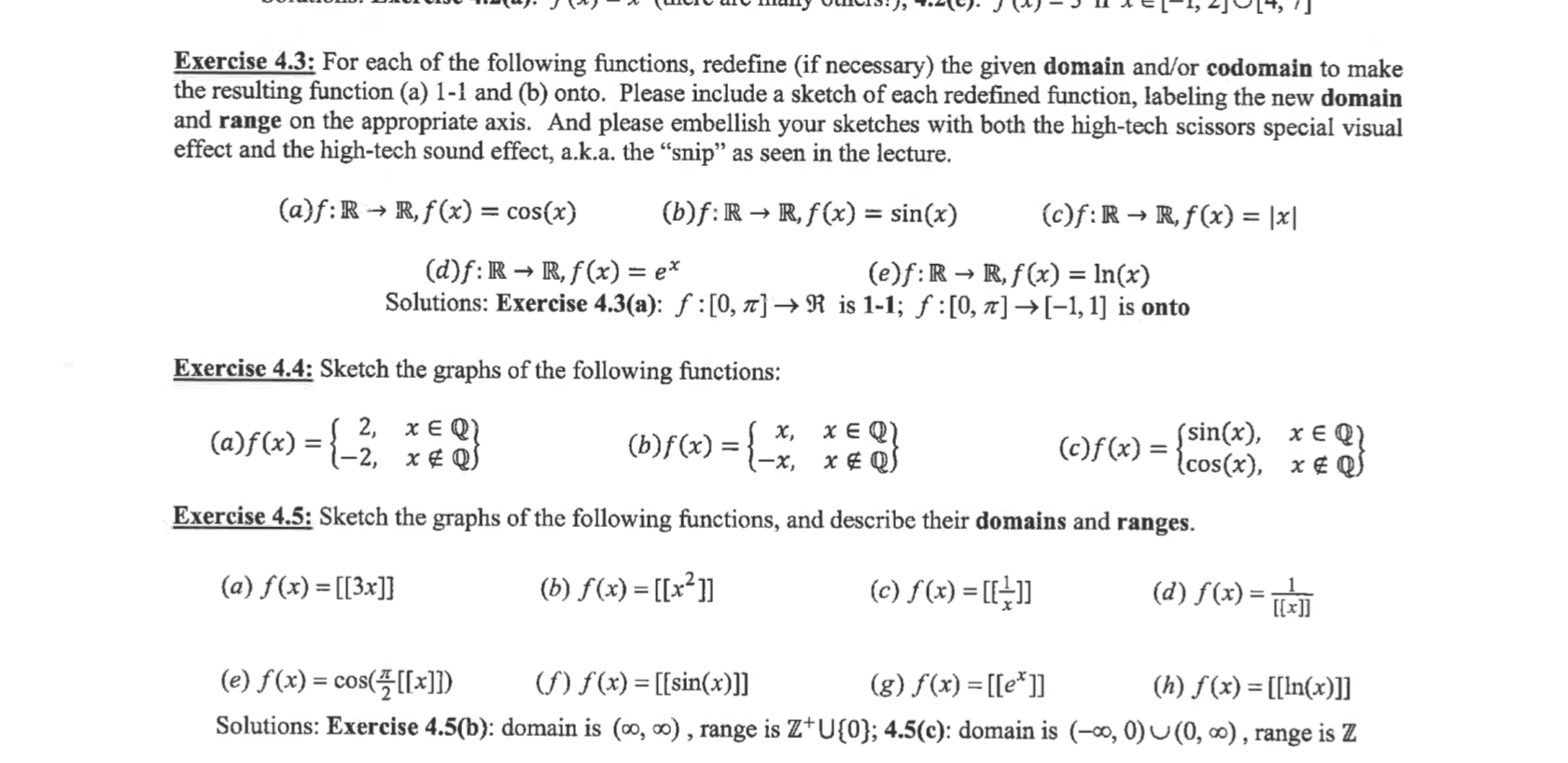 Solved Exercise 4.3: For each of the following functions, | Chegg.com
