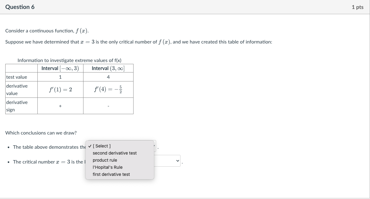 Solved Consider a continuous and differentiable function, | Chegg.com
