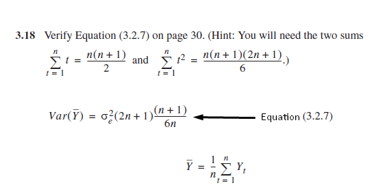 Solved 3.18 Verify Equation (3.2.7) on page 30. (Hint: You | Chegg.com