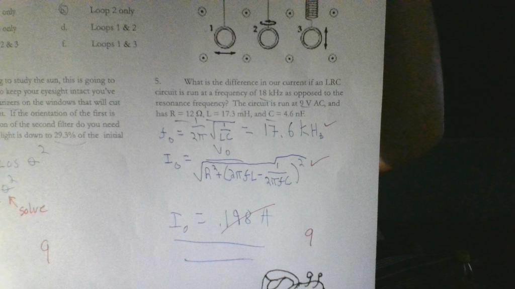Solved only 09 only d. Loop 2 only Loops 1 & 2 Loops 1 & 3 | Chegg.com
