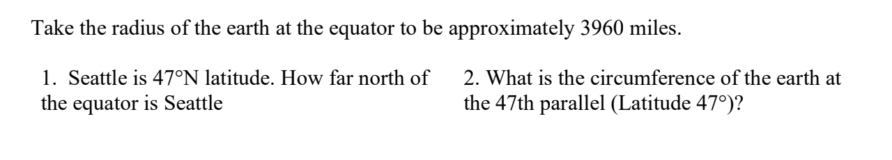 Solved Take the radius of the earth at the equator to be | Chegg.com