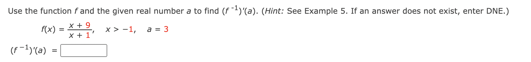 Solved Use the function f and the given real number a to | Chegg.com