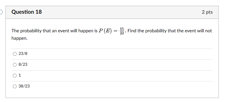 Solved The probability that an event will happen is | Chegg.com