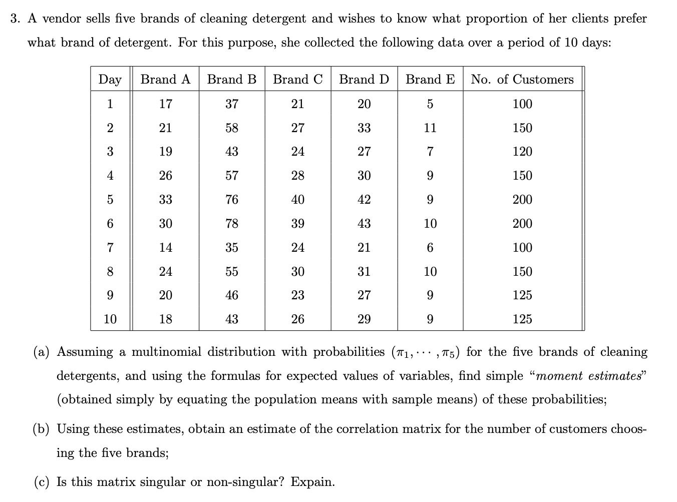(a) Assuming a multinomial distribution with | Chegg.com
