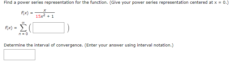 Solved Find a power series representation for the function. | Chegg.com