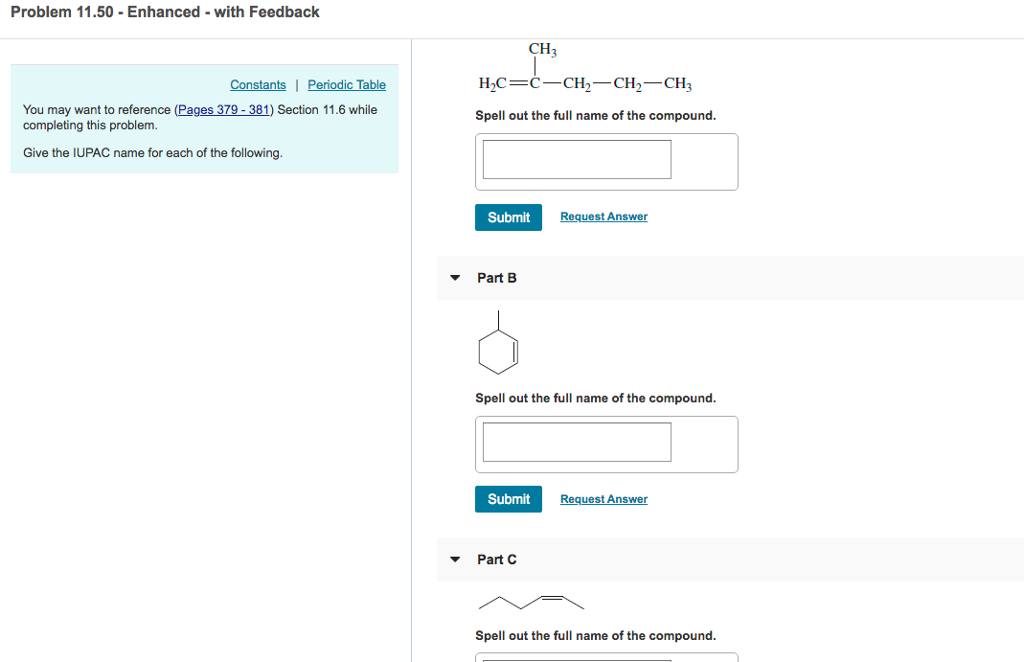 Solved CH3 Constants Periodic Table Enter the lUPAC name for | Chegg.com