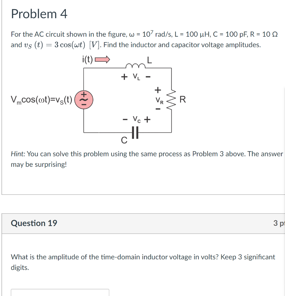 Solved For the AC circuit shown in the figure, | Chegg.com
