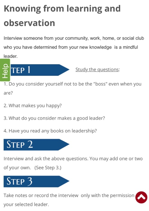 Solved Knowing from learning and observation Interview | Chegg.com